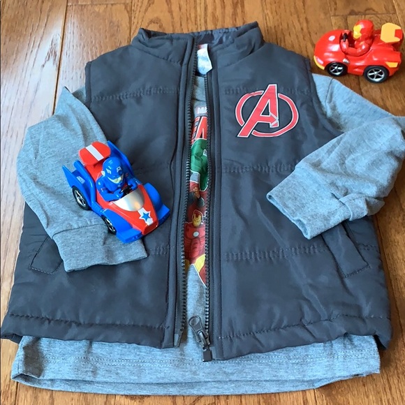 marvel avengers | Jackets & Coats | Avengers 2t Vest And Long Sleeve ...